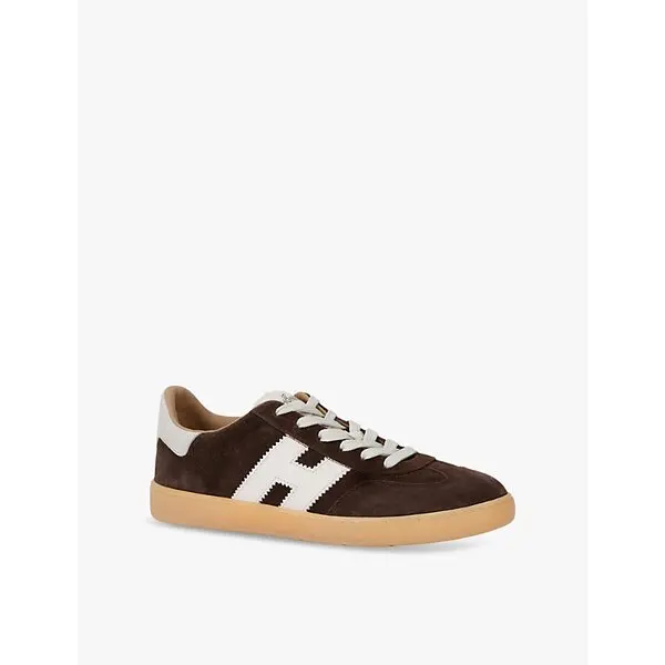 Hogan Suede Low-top Trainers With Serrated Logo Detail
