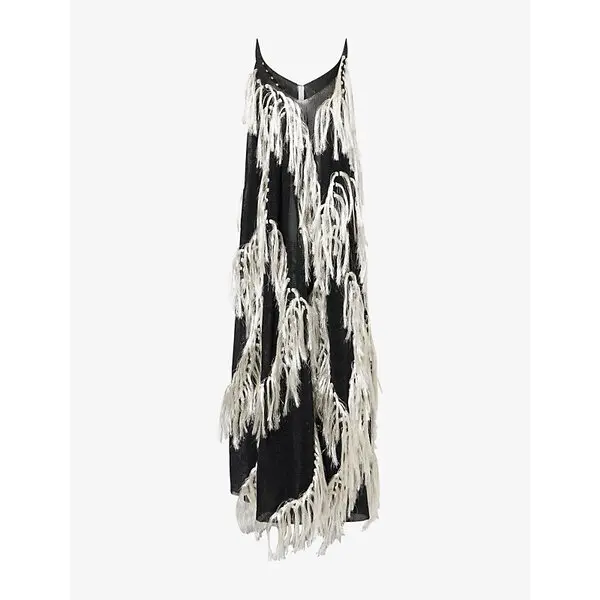 CFCL Knitted Maxi Dress With Fringe Embellishment