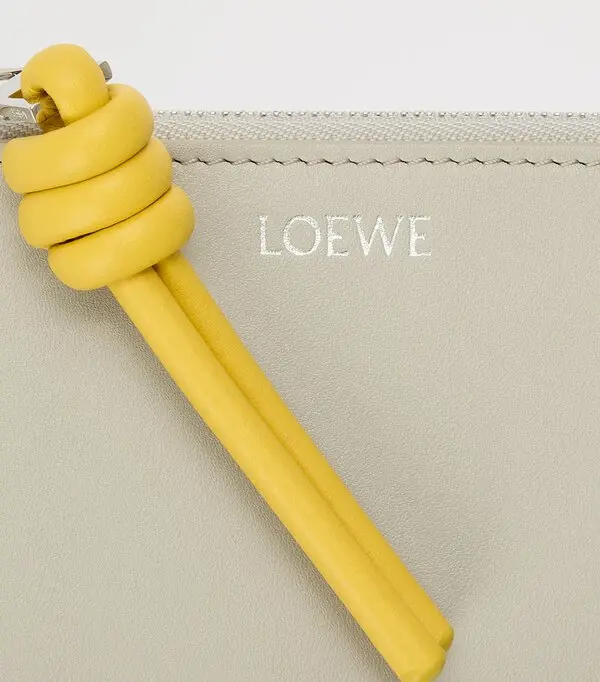Loewe Leather Knot Card Holder - Grey