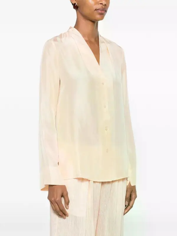 FORTE_FORTE Silk V-neck Shirt