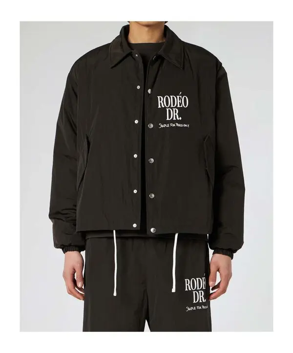 1989 STUDIO Long-sleeved Collared Casual Jacket With Rodéo Drive Print
