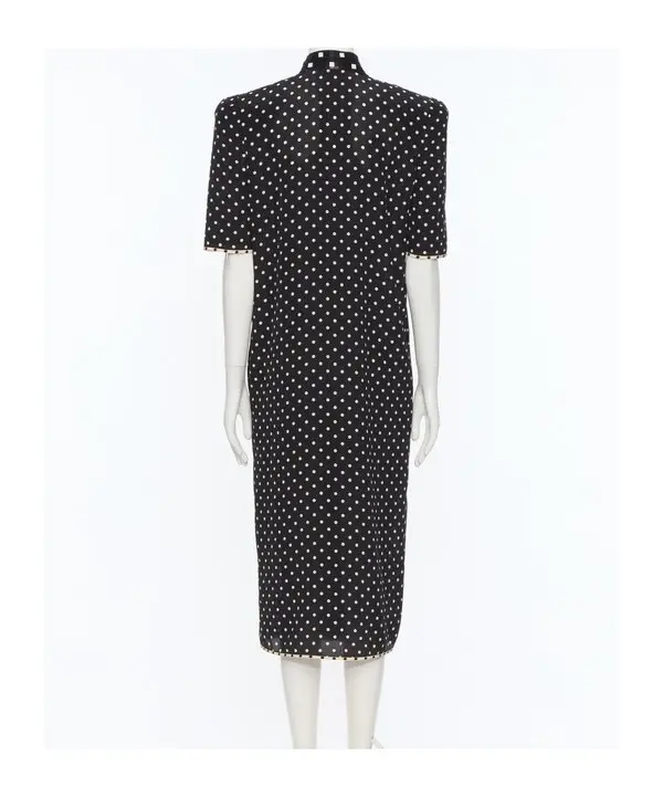 Valentino Garavani Short Sleeve Polka Dot Dress