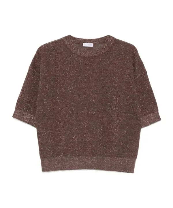 Brunello Cucinelli Metallic-effect Crewneck T-shirt