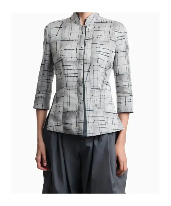 Emporio Armani Irregular Check Jacquard Shirt
