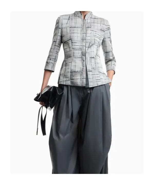 Emporio Armani Irregular Check Jacquard Shirt