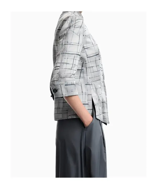 Emporio Armani Irregular Check Jacquard Shirt
