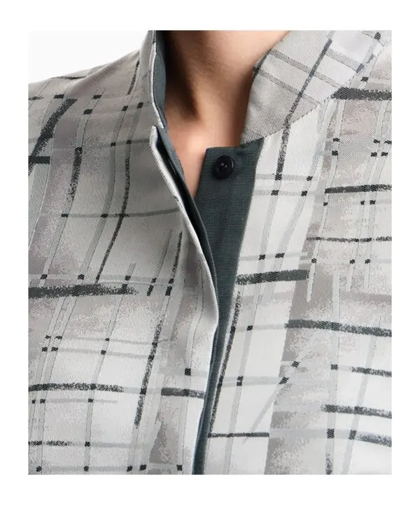Emporio Armani Irregular Check Jacquard Shirt