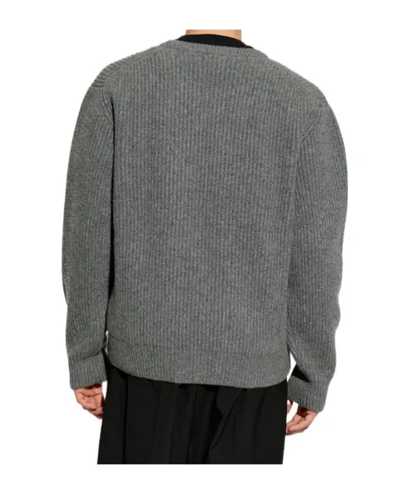 JIL SANDER Ribbed Crew Neck Long Sleeve Sweater