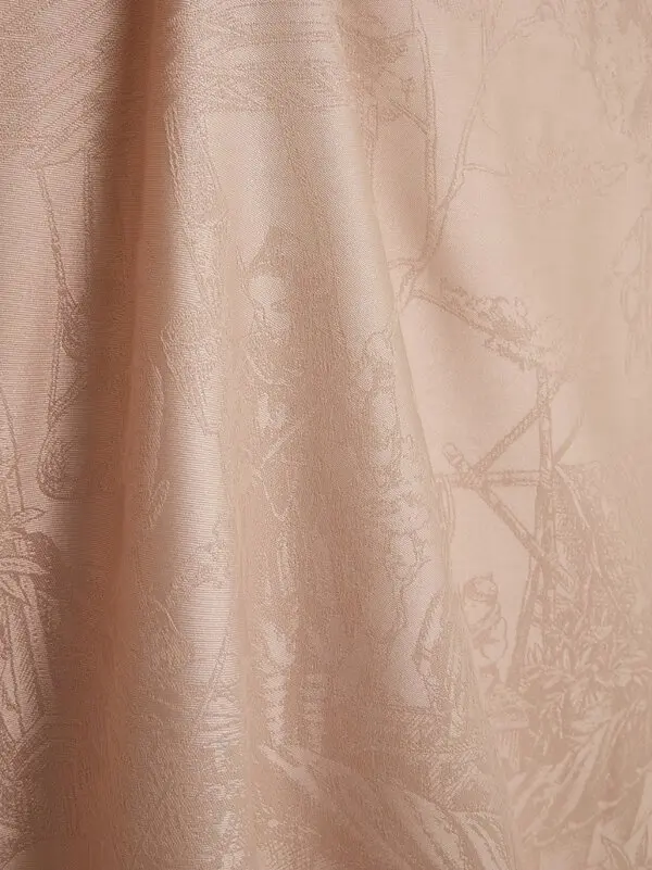 FERRAGAMO Pattern Jacquar Frayed-edge Scarf