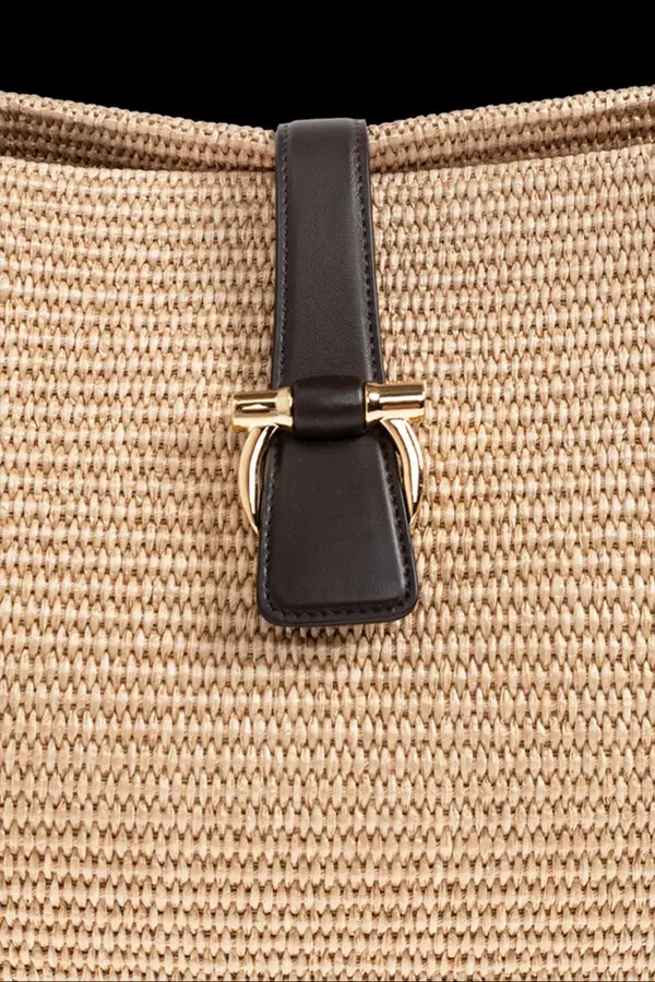 FERRAGAMO Medium Raffia Bag