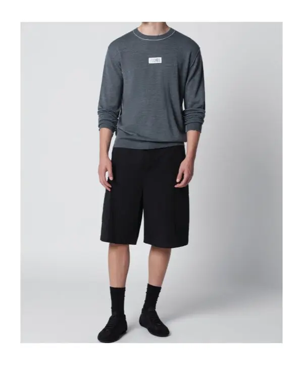 MAISON MARGIELA Long Sleeve Crew Neck Sweater With Numeric Logo