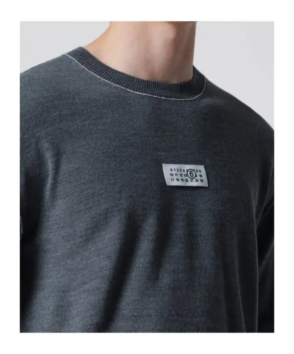 MAISON MARGIELA Long Sleeve Crew Neck Sweater With Numeric Logo