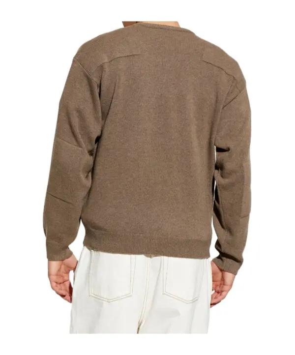 JIL SANDER V-neck Knitted Sweater - Brown