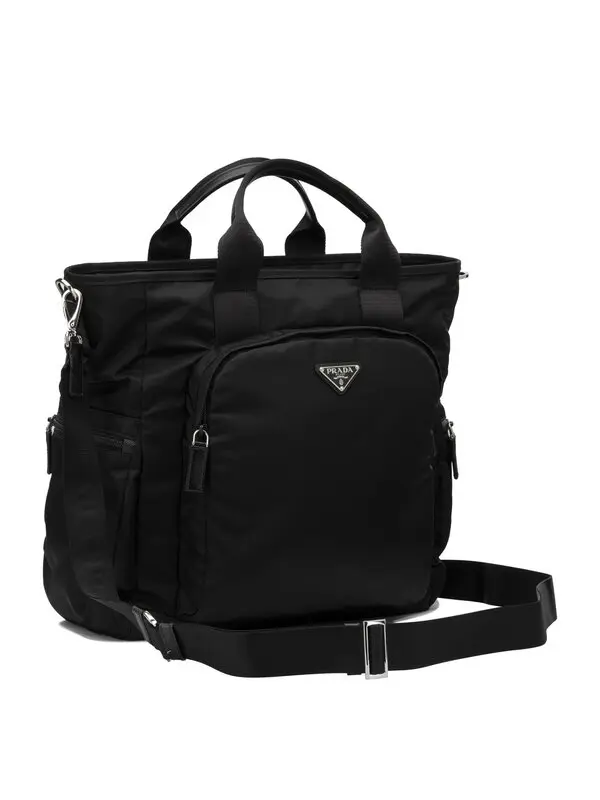 Prada Re-nylon Logo-plaque Tote Bag