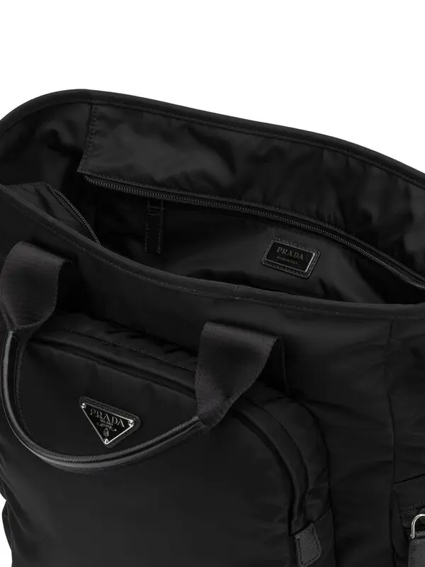 Prada Re-nylon Logo-plaque Tote Bag