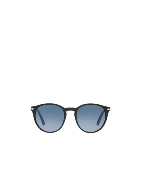 Persol Round Frame Sunglasses With Logo Detail - Blue