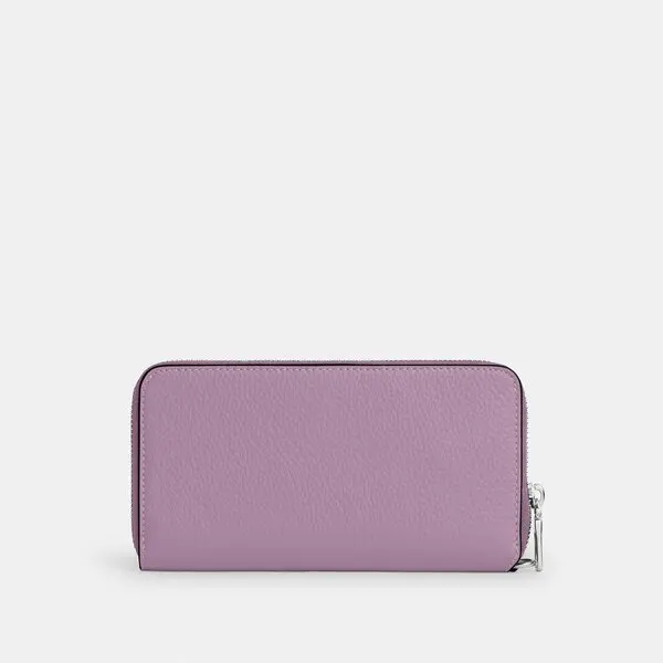 COACH OUTLET Long Zip Around Wallet With Detachable Card Case - Silver/jasmine