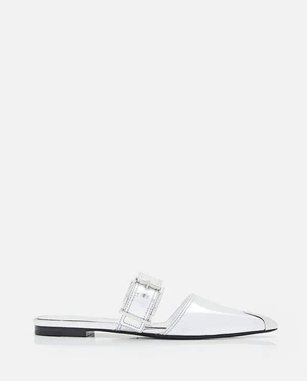 Alexander McQueen Mirror Pointed Open Back Sandals - Multicolor