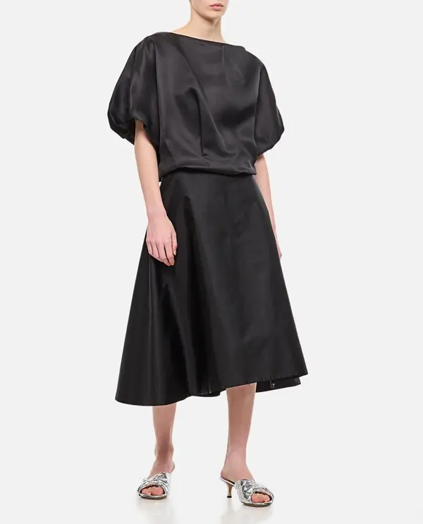 Marni Black A-line Midi Skirt