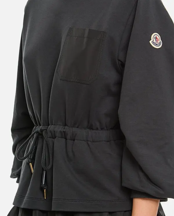 Moncler 3/4 Sleeve Dress With Drawstring Waist