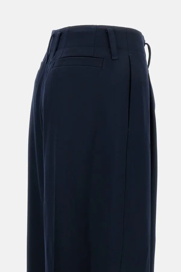 Alexander McQueen Wide-leg Pleated Wool Trousers - Multicolor