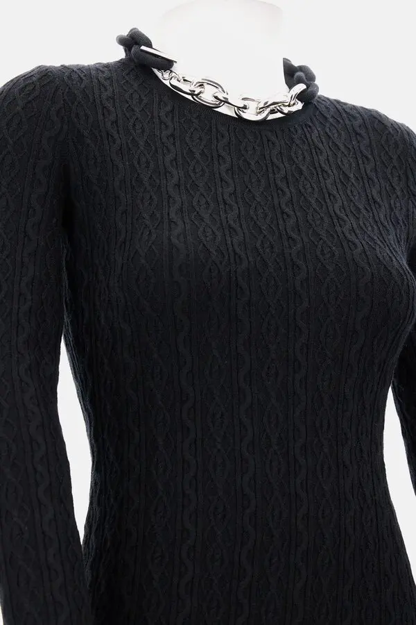 Rabanne Long Sleeve High Neck Dress