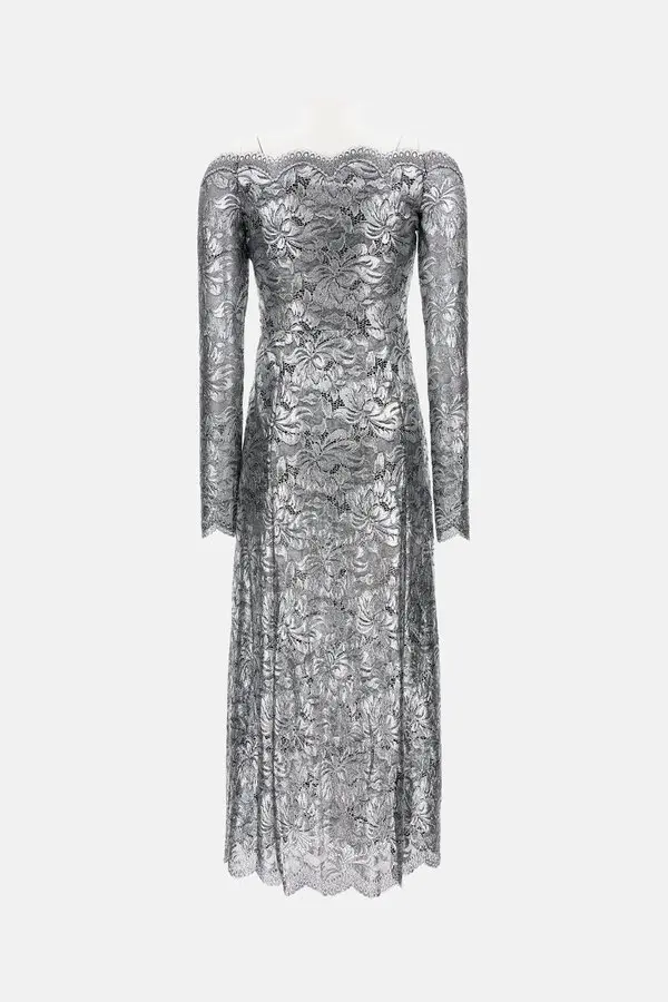 Rabanne Long Sleeve Lace Dress - Multicolor