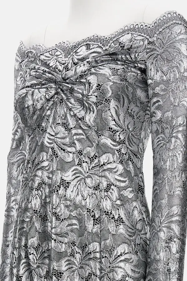 Rabanne Long Sleeve Lace Dress - Multicolor