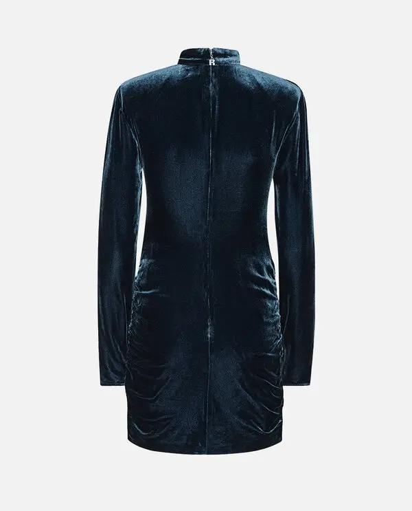 ROTATE BY BIRGER CHRISTENSEN Velvet Dress With High Neck