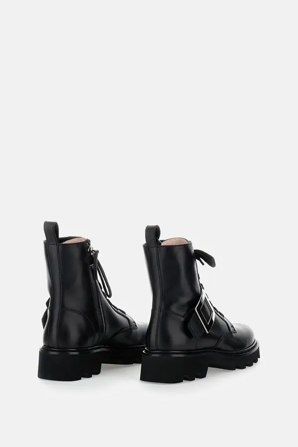 ROGER VIVIER Buckled Lace-up Ankle Boots