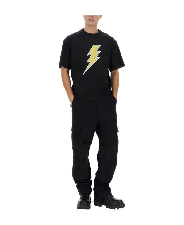 Neil Barrett Logo Patch Crewneck T-shirt