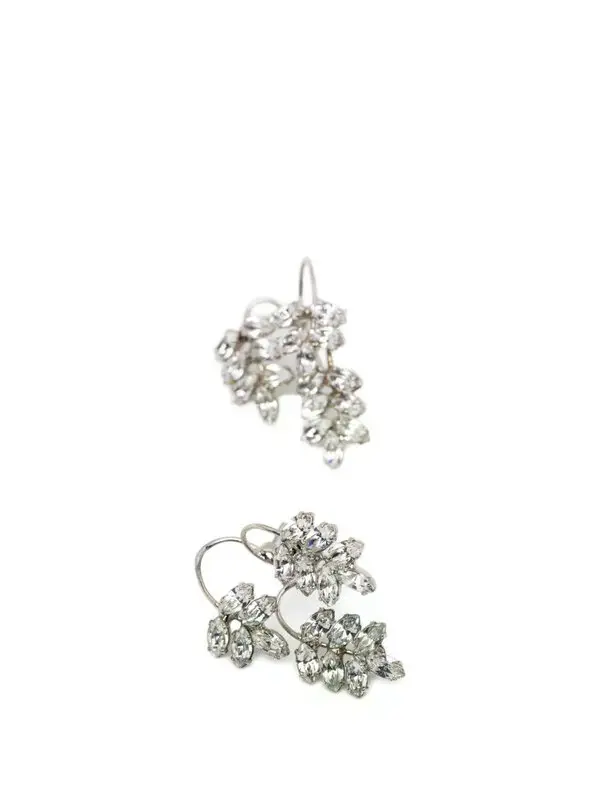 JENNIFER BEHR Crystal-embellished Leaf Drop Earrings