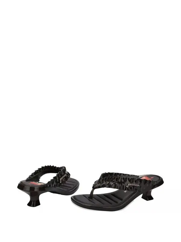 Melissa X Ganni Ruffled Thong Sandals