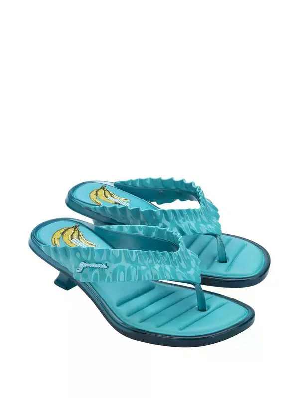 Melissa Ganni Ruffled Kitten-heel Sandals