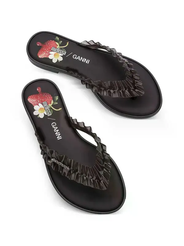 Melissa Ganni Ruffled Flip-flops