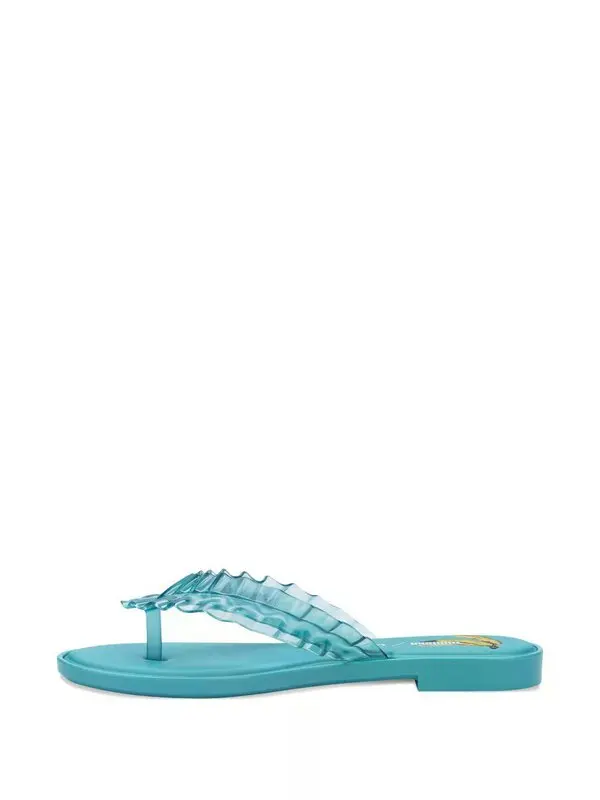 Melissa X Ganni Ruffled Flip-flops - Blue