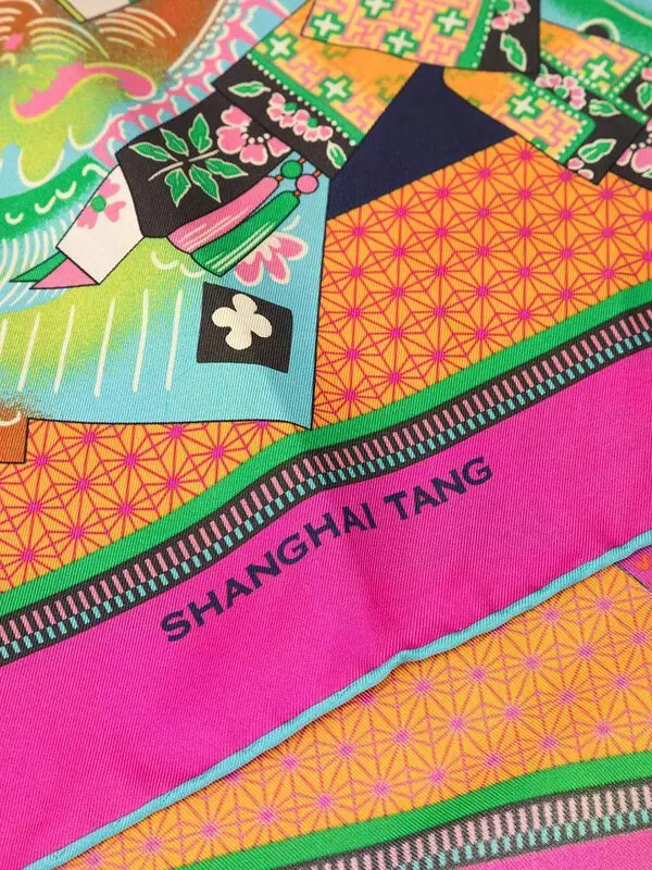 Shanghai Tang Puppets Print Foulard