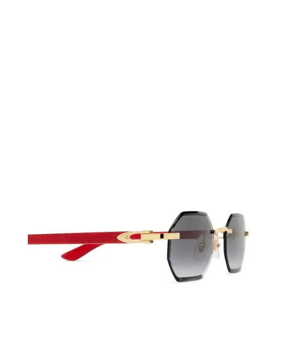 Cartier Octagonal Frame Sunglasses - Gray