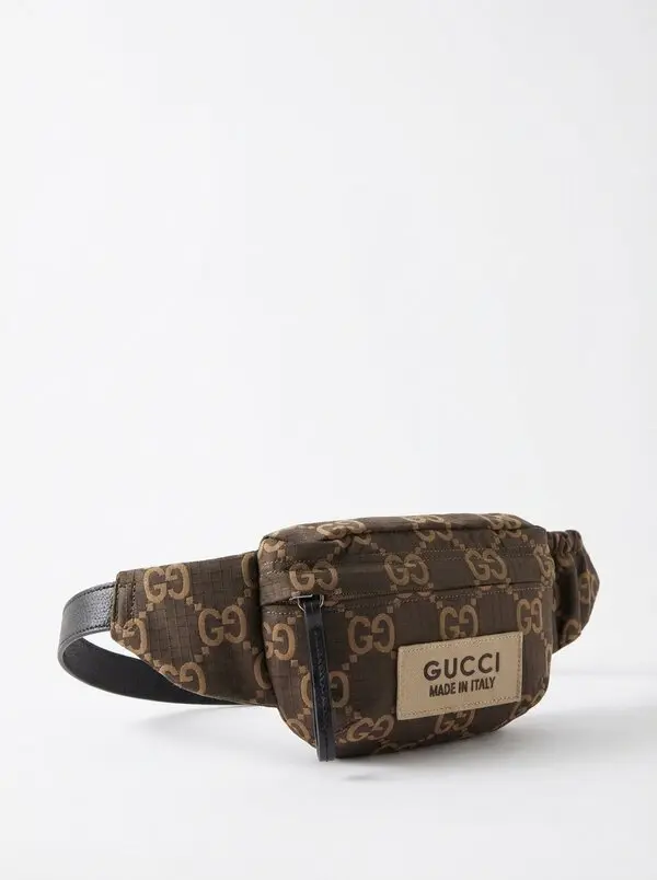 Gucci Gg Monogram Belt Bag - Green
