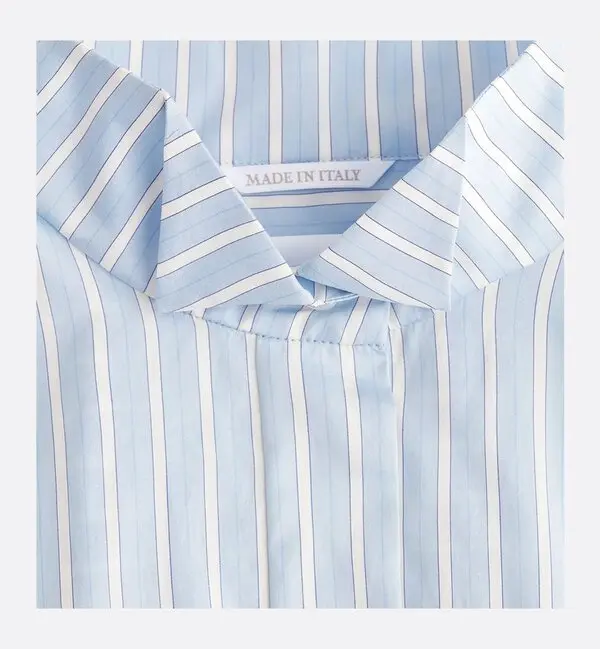Dior Mid-length Shirtdress With Embroidered Tie