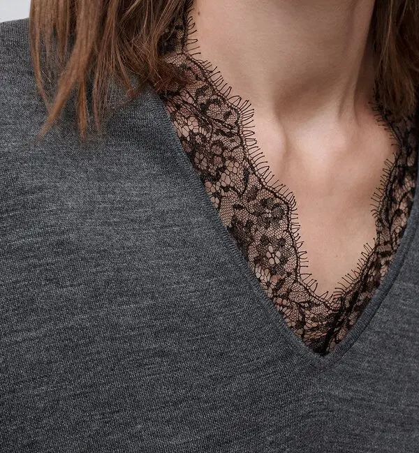 Dior Christian Lace Embellished Knitted Jumper