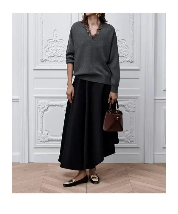 Dior Christian Lace Embellished Knitted Jumper