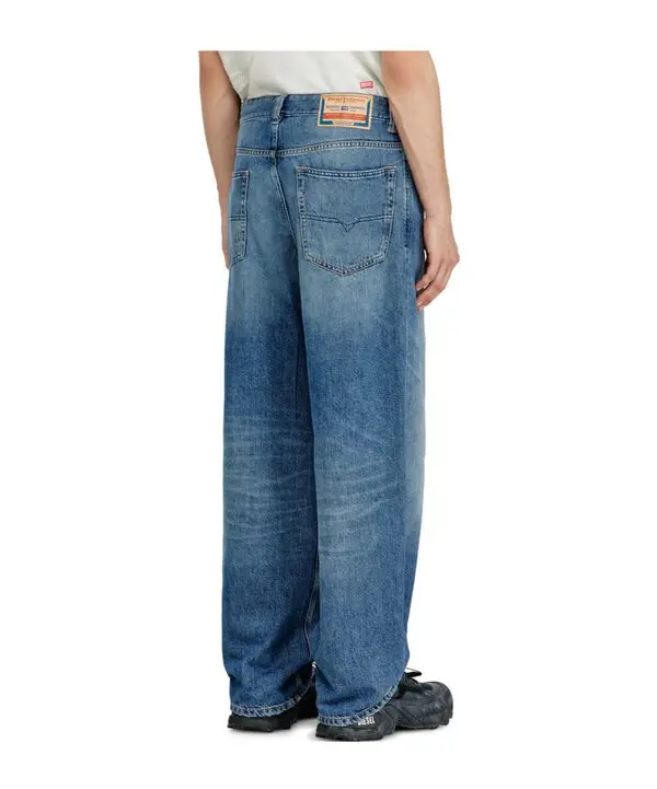DIESEL® 2001 D-macro Relaxed-fit Distressed Denim Jeans - Medium Blue