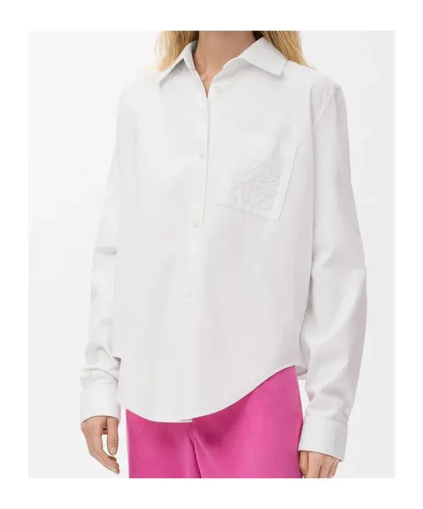 Loewe Anagram Crochet Embroidered Shirt