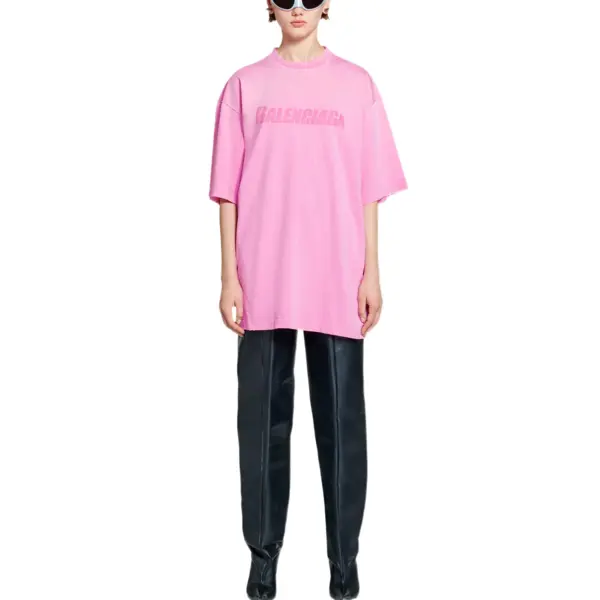 Balenciaga Boxy Fit T-shirt - Pink