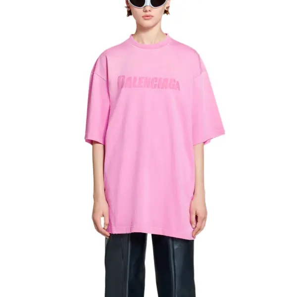 Balenciaga Boxy Fit T-shirt - Pink