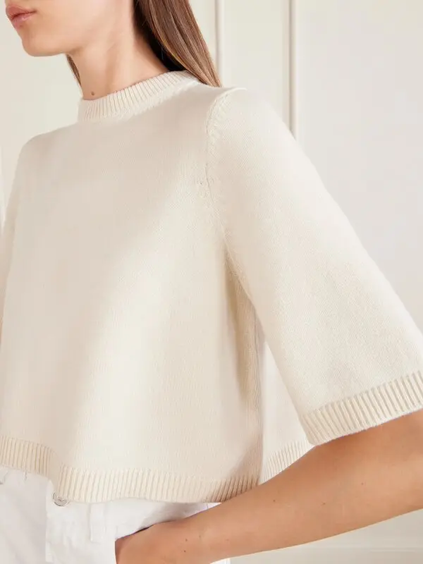 Alaïa Cropped Cashmere-blend Sweater