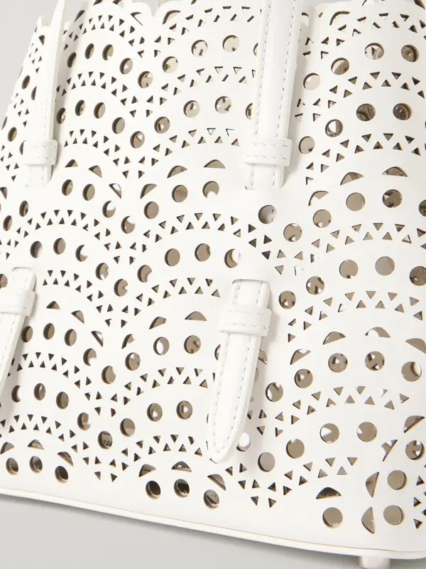 Alaïa Mina 20 Laser-cut Leather Tote - Neutrals