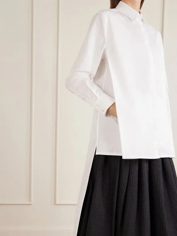 Alaïa Asymmetric Cotton Poplin Shirt