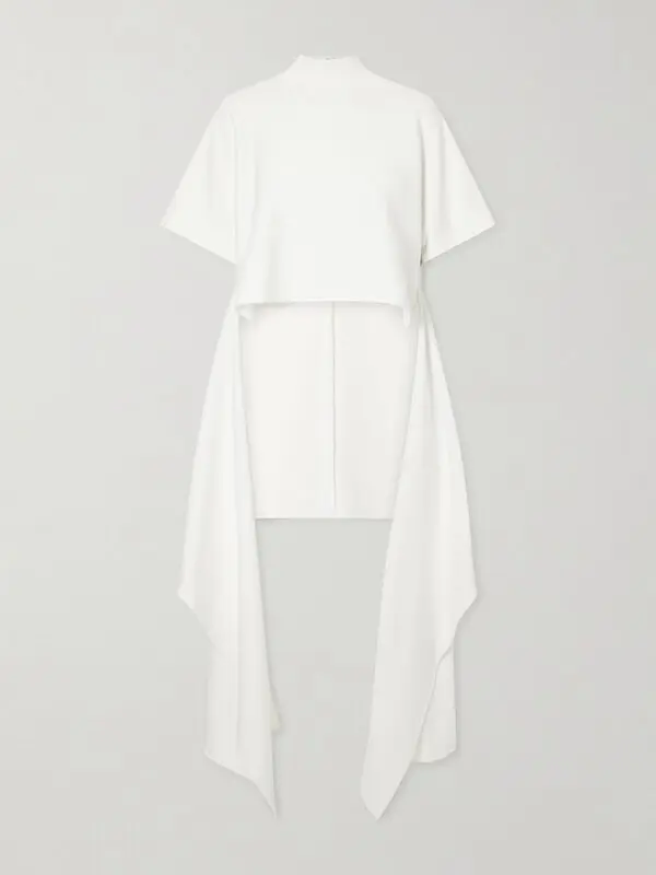 Alaïa Asymmetrical Cotton-blend Jersey T-shirt